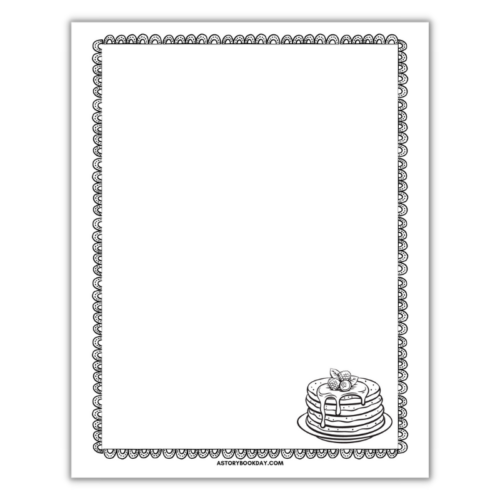 Pancake Themed Border for Pancake Day - A Storybook Day