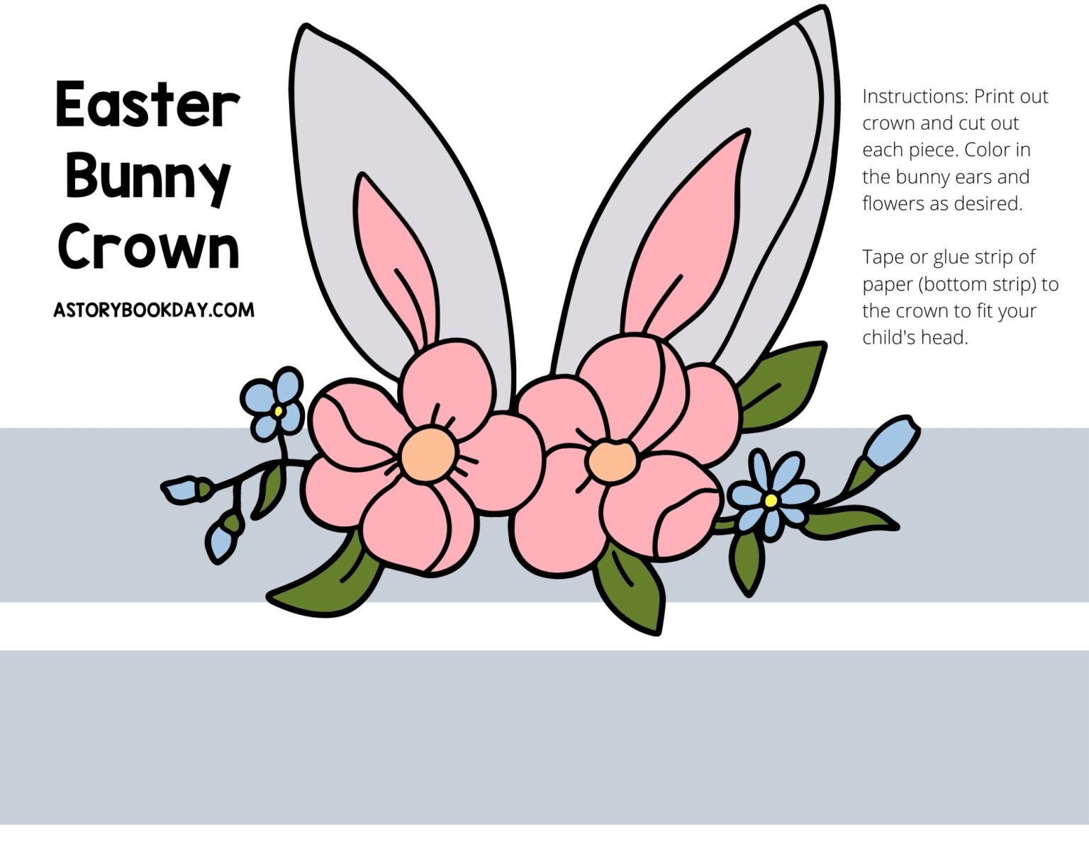 Pretend Play: Free Printable Easter Bunny Crown for Kids