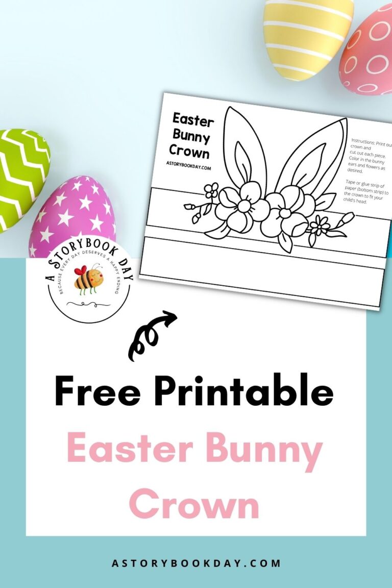 Free Printable Easter Bunny Crown for Pretend Play