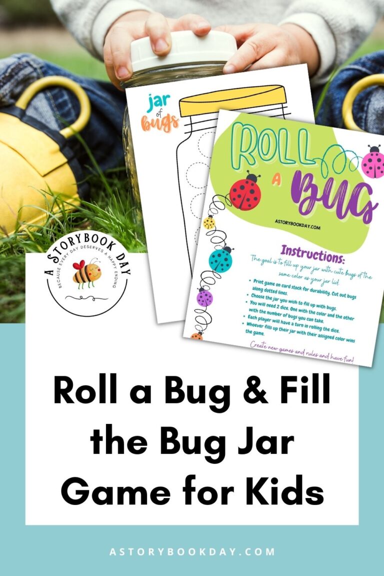 Free Printable Roll a Bug Game and Fill the Bug Jar for Kids
