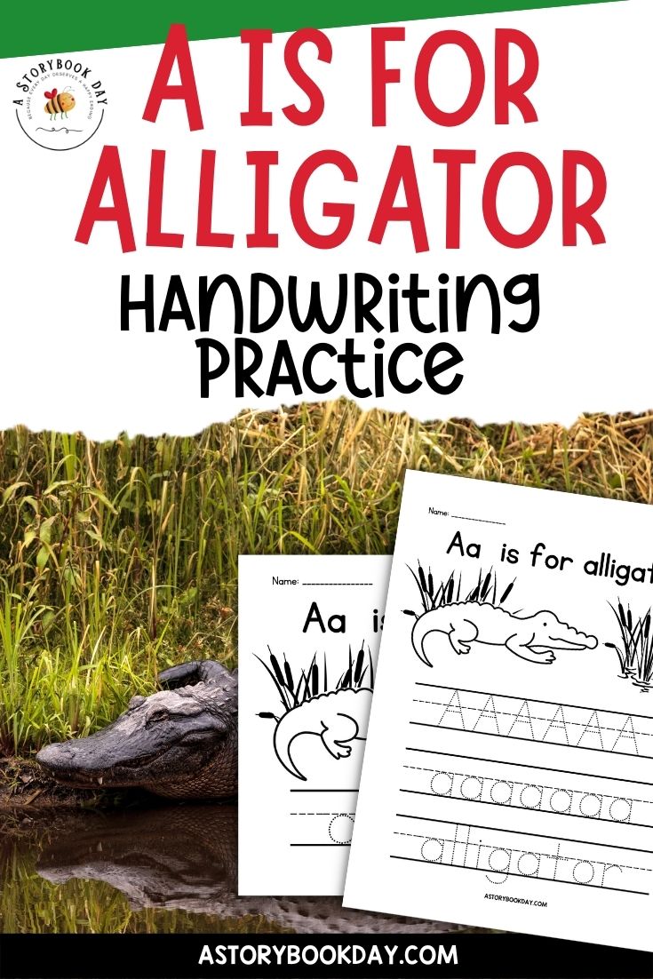 A is for Alligator: Handwriting Practice Worksheet
