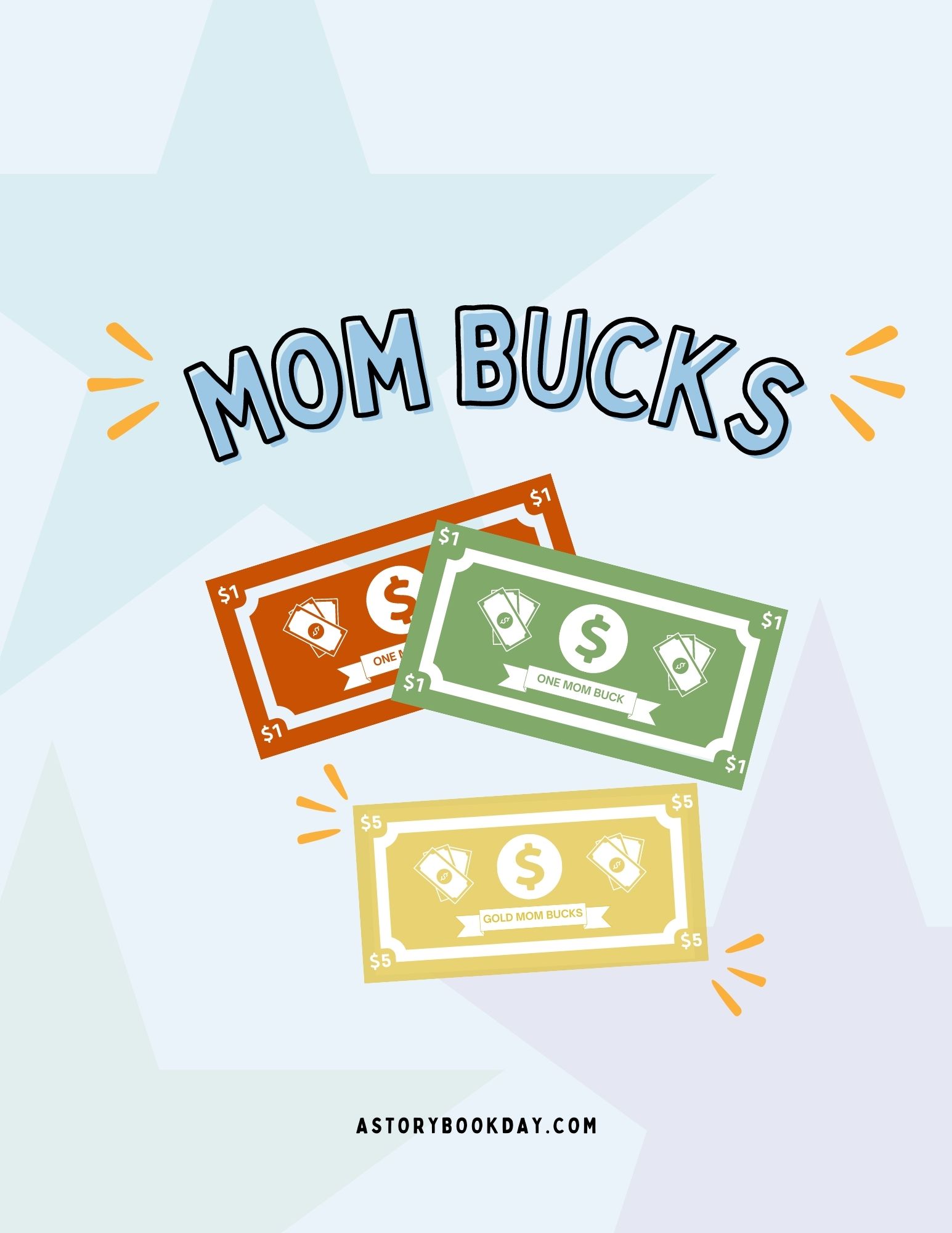 Printable Mom Bucks and Reward Chart: Reward System for Kids