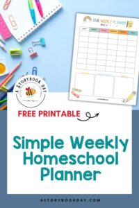 A Simple Free Printable Weekly Homeschool Planning Page for Moms - A ...