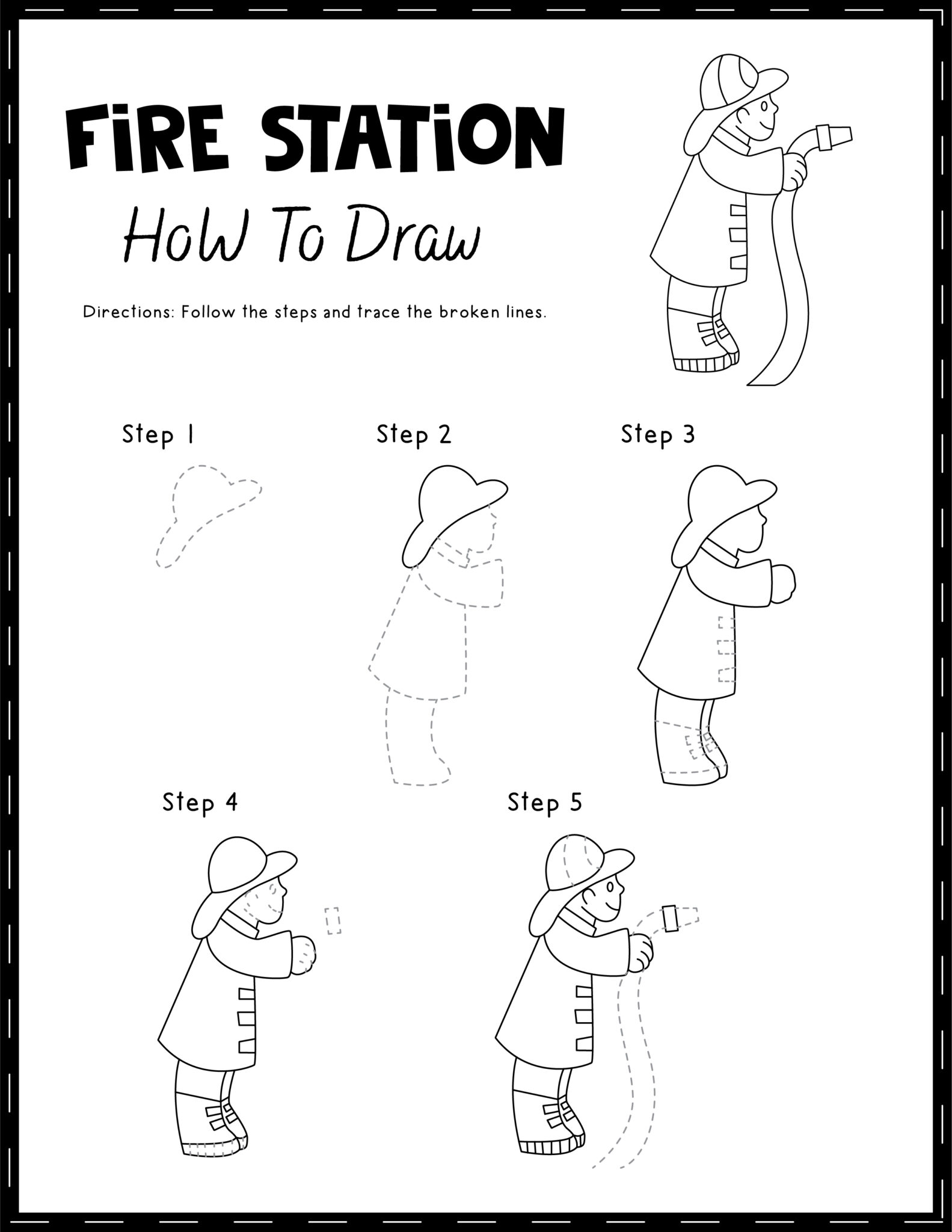 How to Draw Things Inside a Fire Station
