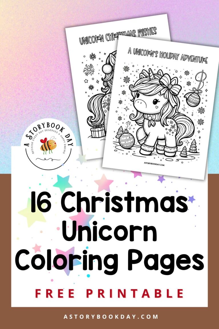 16 Free Printable Christmas Unicorn Coloring Pages for Kids