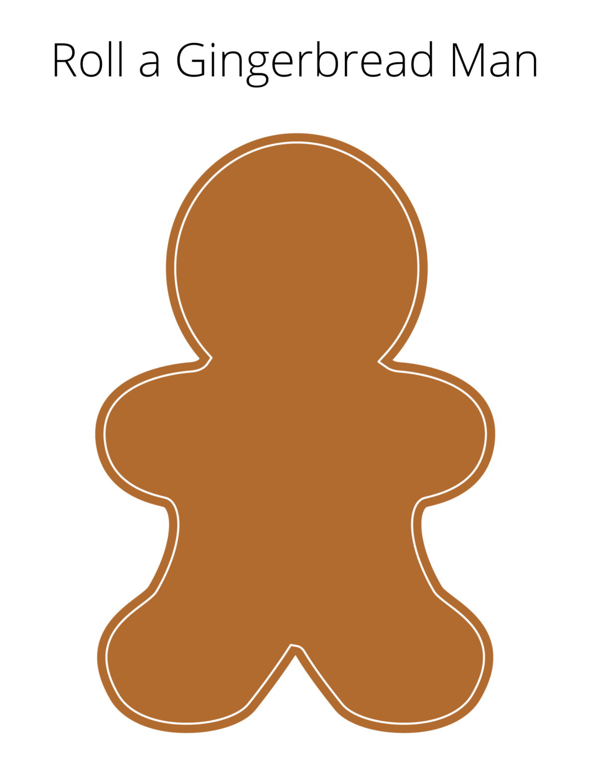 Roll a Gingerbread Man Game: Free Printable