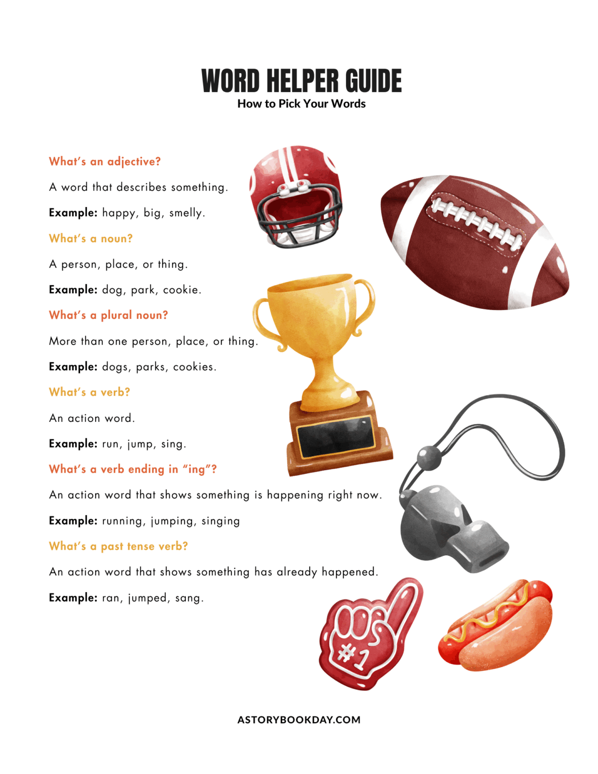 The Big Thanksgiving Football Mad Lib for Kids: Free Printable - A ...