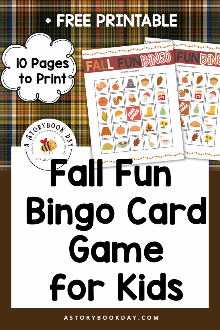 Fall Fun Bingo Printable Game for Kids - A Storybook Day