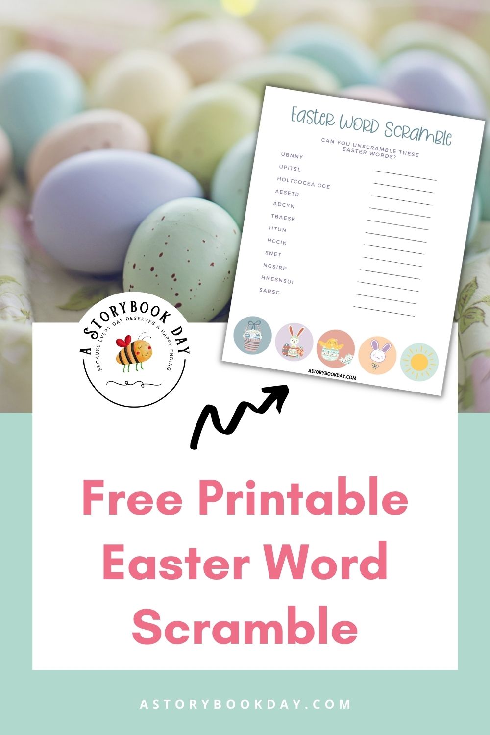 Free Printable Easter Word Scramble for Kids - A Storybook Day